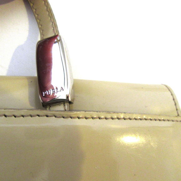 Furla | Bags | Furla Beige Patent Leather Bag | Poshmark